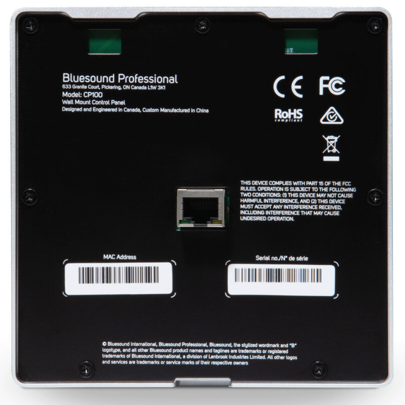 Bluesound CP100 Wall Mount Control Panel - Pacific Hi Fi