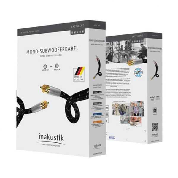 Inakustik Excellence 3.0m Mono-Subwoofer Cable - Pacific Hi Fi