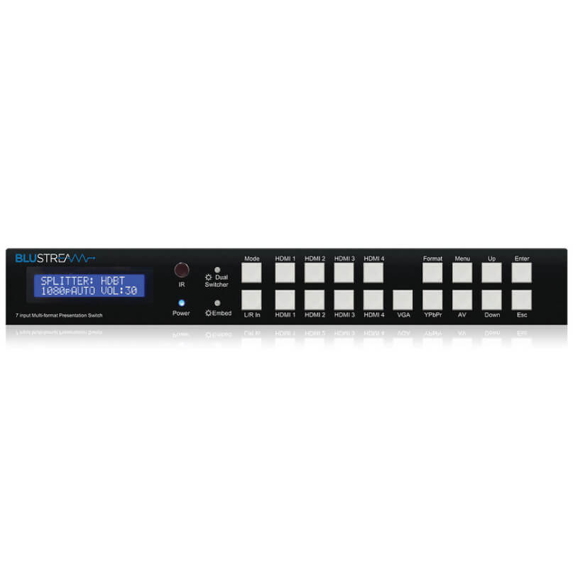 Blustream MFP72 7 Input 2 Output Multi-Format Presentation Switch - Pacific Hi Fi