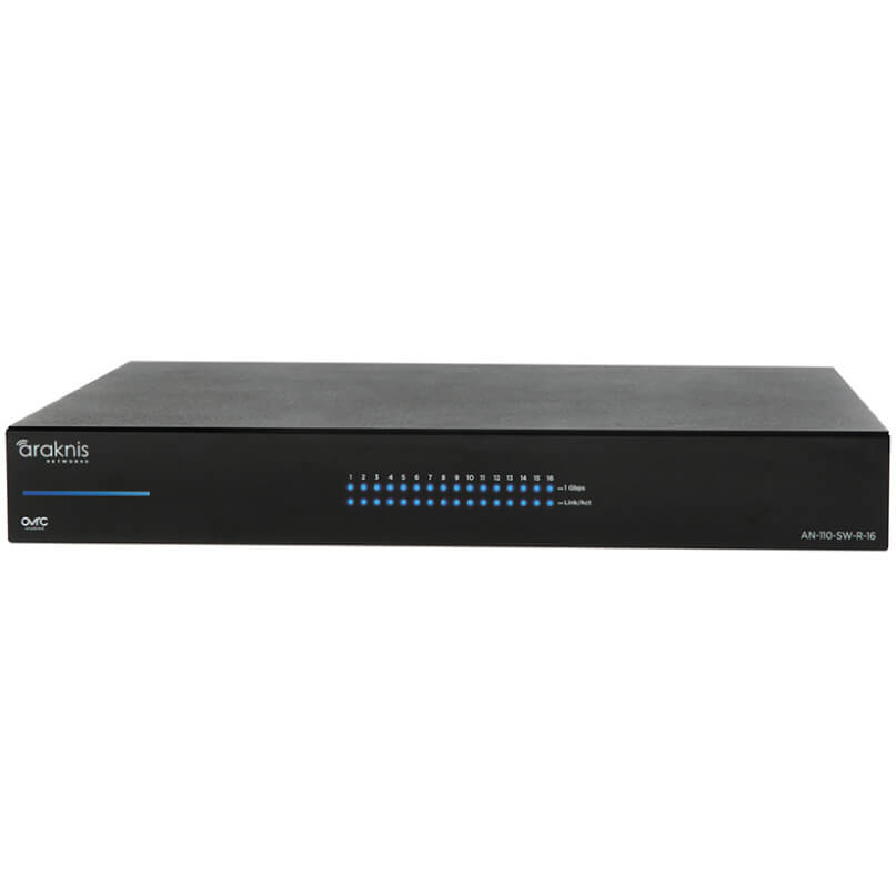 Araknis Networks 110 Series 16-port Unmanaged+ Gigabit Switch with Rear ...