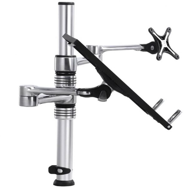 Visidec VF-AT-NBC Single Display Desk Mount with Additional Notebook ...