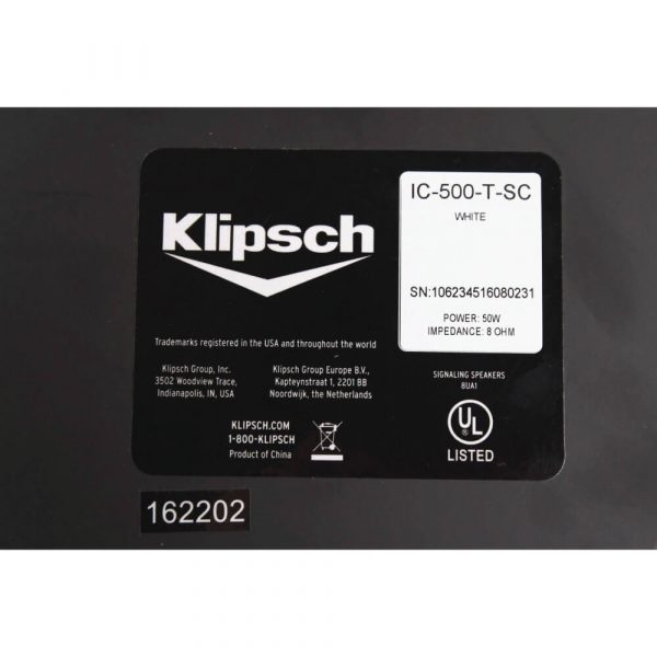 Klipsch IC-500-T-SC WHITE - Sold as pair - Pacific Hi Fi