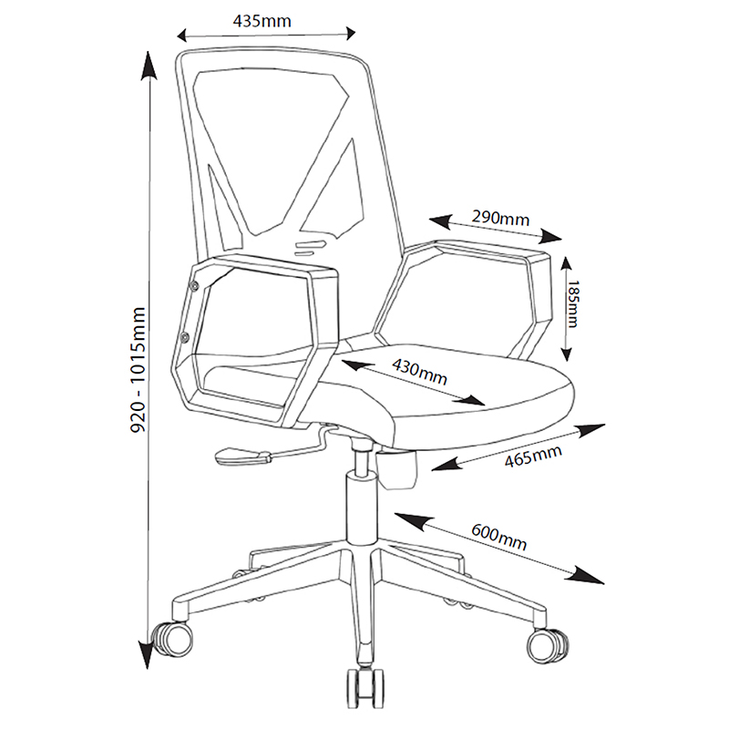 Workzone VICTOR Medium Back Office Chair - Pacific Hi Fi