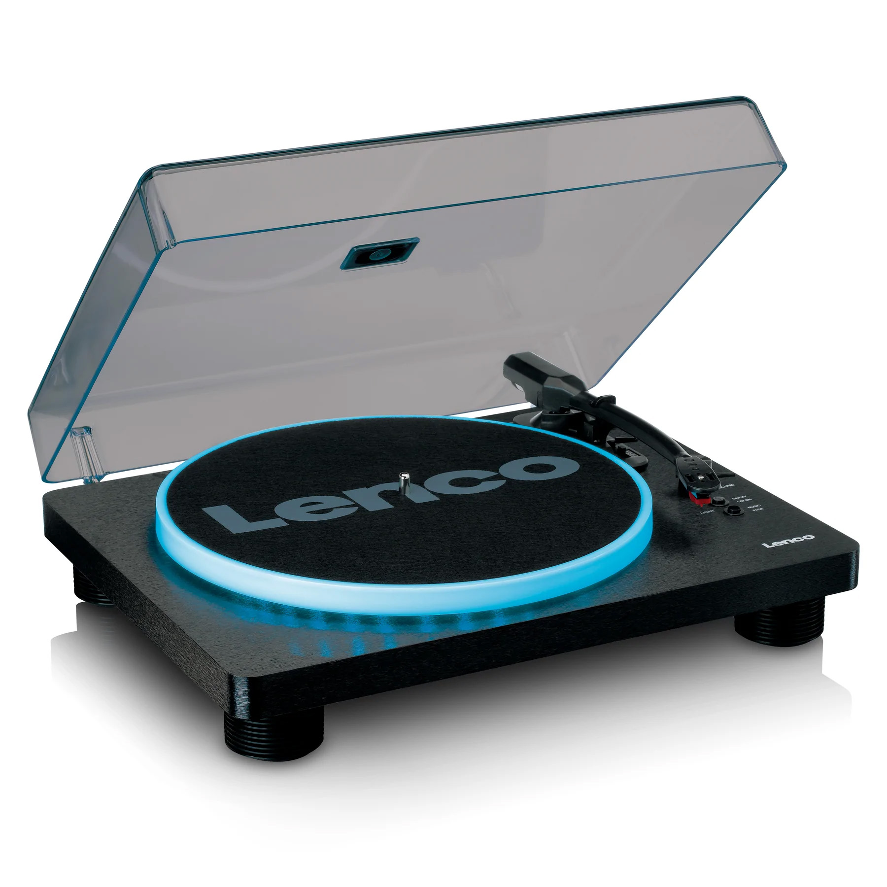 Lenco LS-50LED Turntable with PC Encoding, Speakers and LED Lights ...
