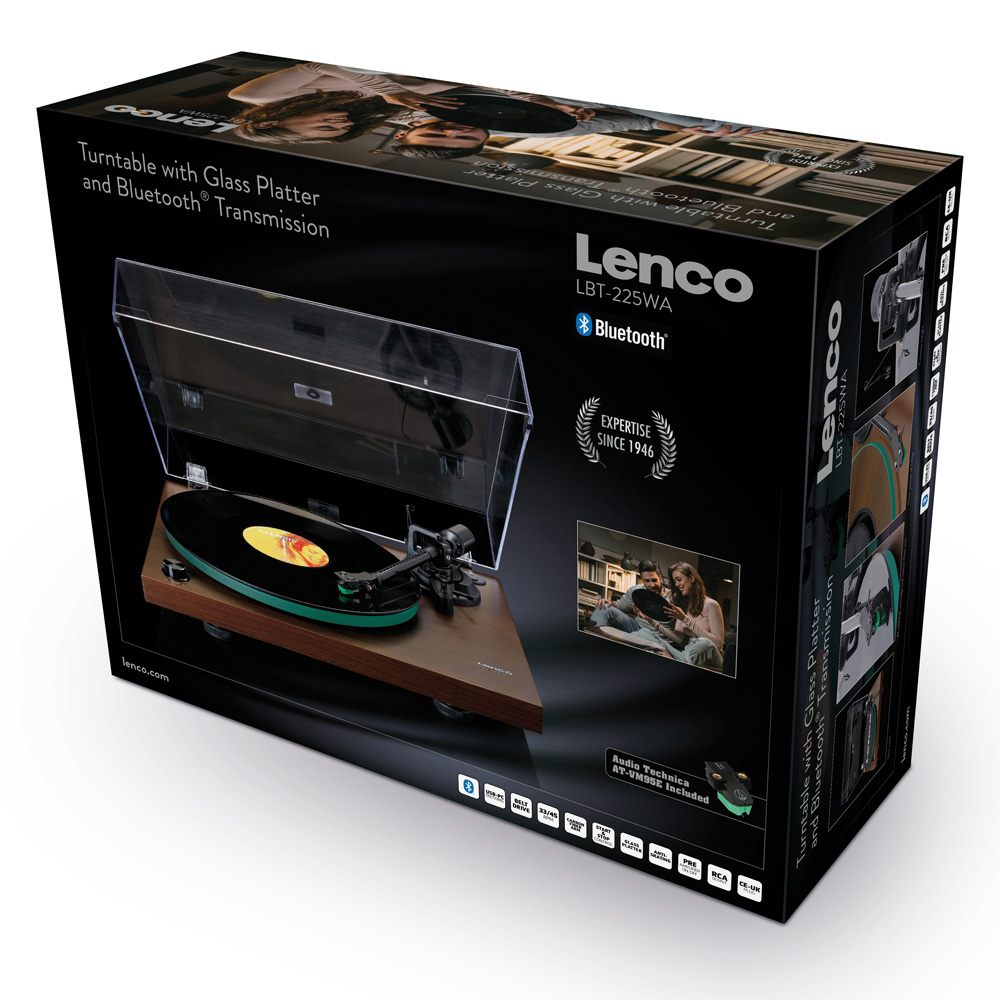 Lenco Turntable with Glass Platter & Bluetooth Transmission - Pacific Hi Fi