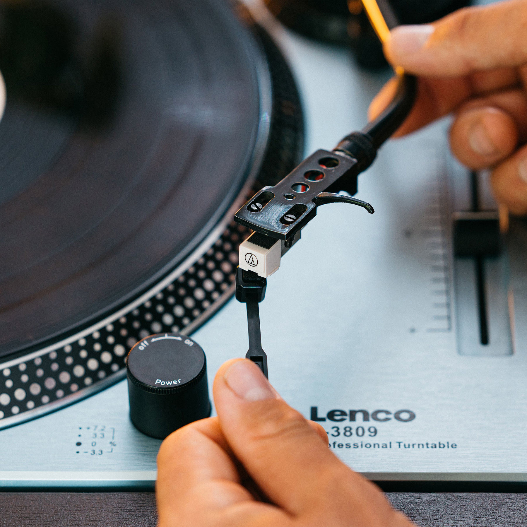 Lenco Direct-Drive Turntable - Metallic - Pacific Hi Fi