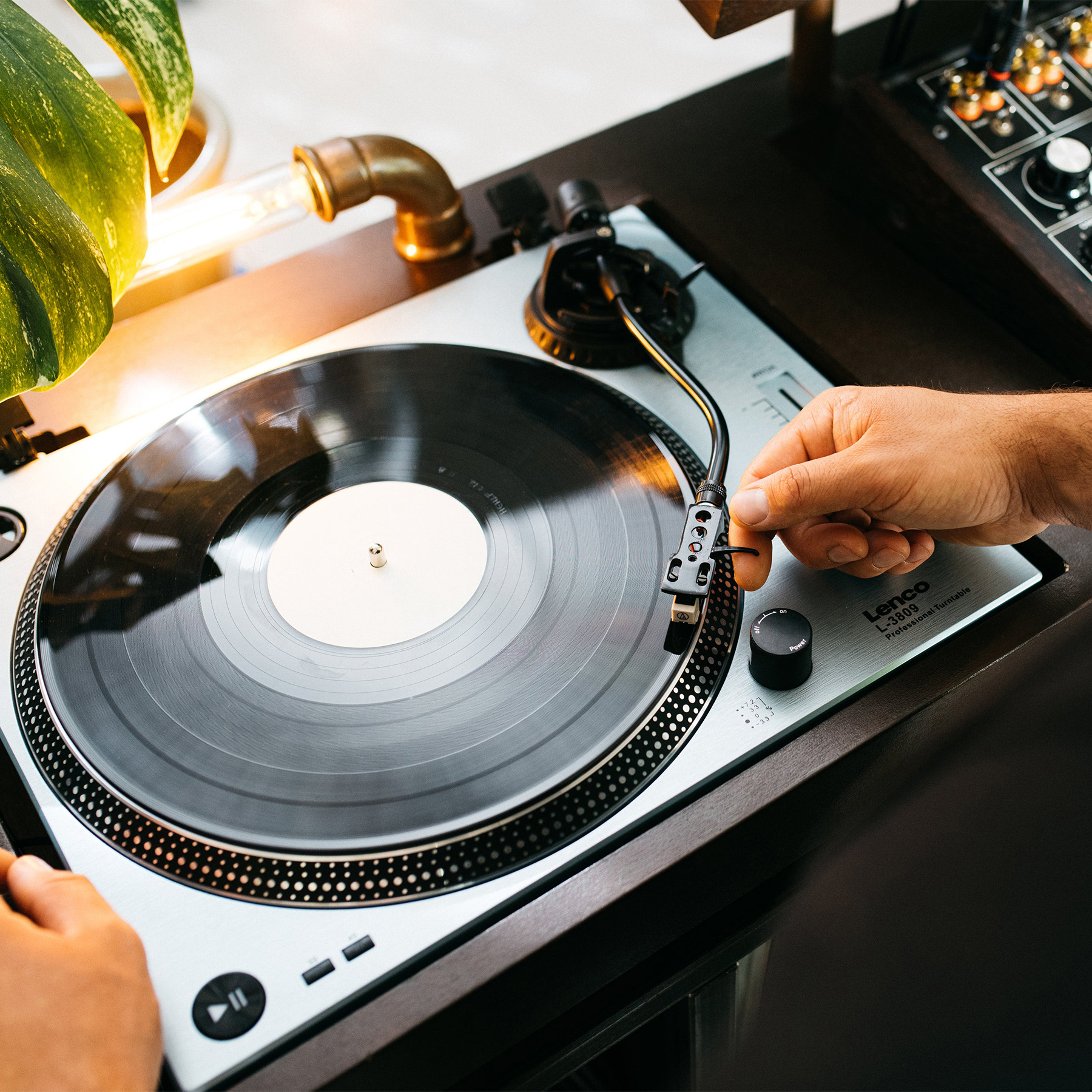 Lenco Direct-Drive Turntable - Metallic - Pacific Hi Fi