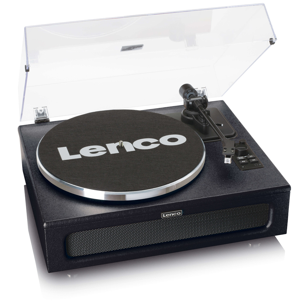 Lenco Turntable with 4 Built-In Speakers - Black - Pacific Hi Fi