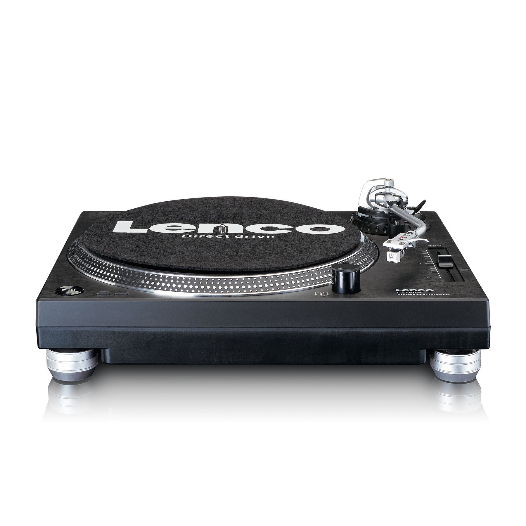 Lenco Direct-Drive Turntable - Black - Pacific Hi Fi