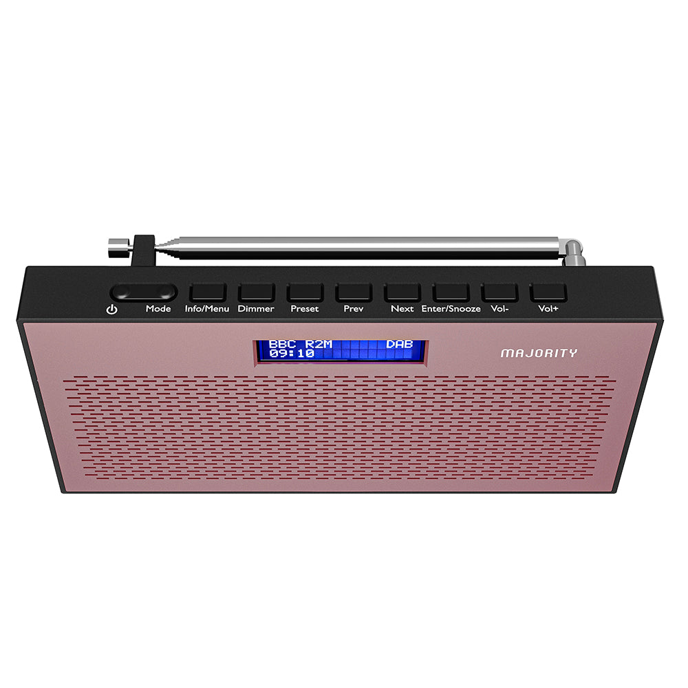 Majority Histon Compact DAB & FM Radio-Rose - Pacific Hi Fi