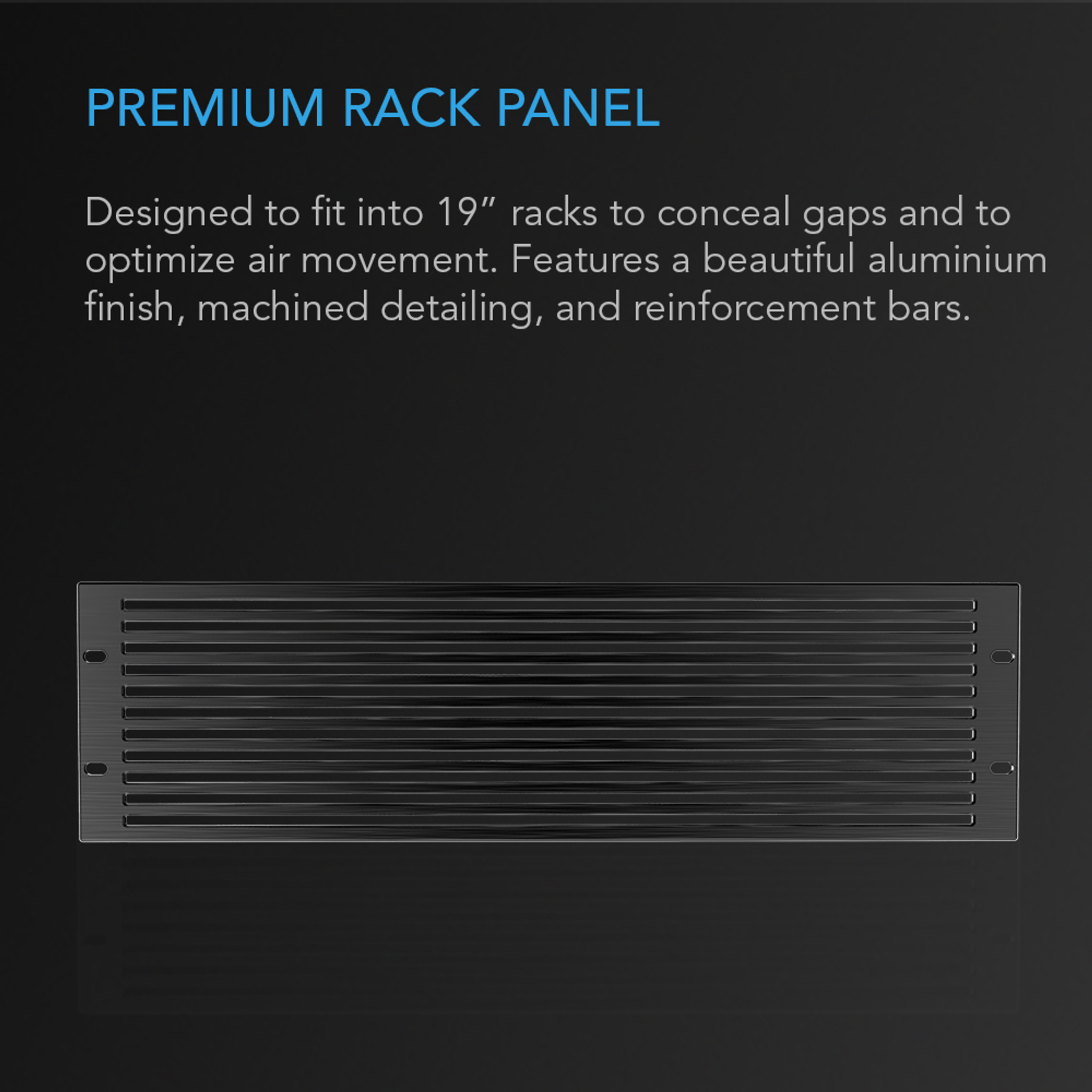 AC Infinity Anodized Aluminum Rack Panel Vented 3U - Pacific Hi Fi
