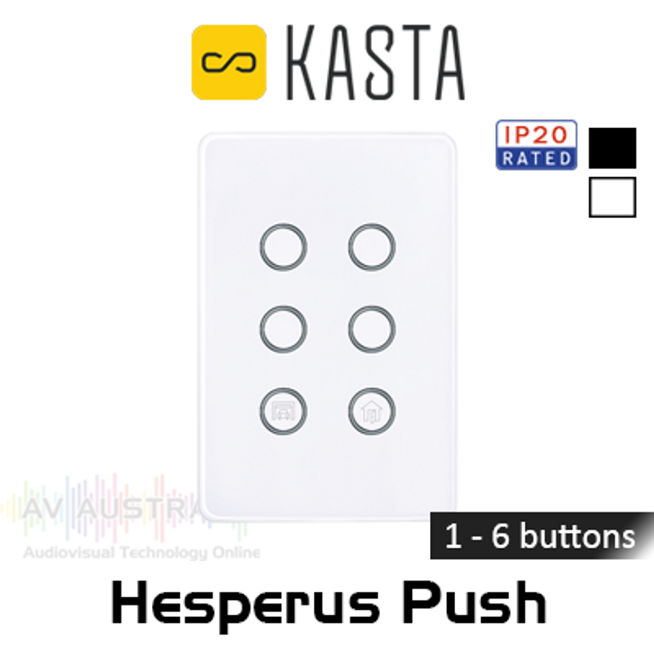 Kasta Hesperus Push 6 Button Remote Switch - Pacific Hi Fi